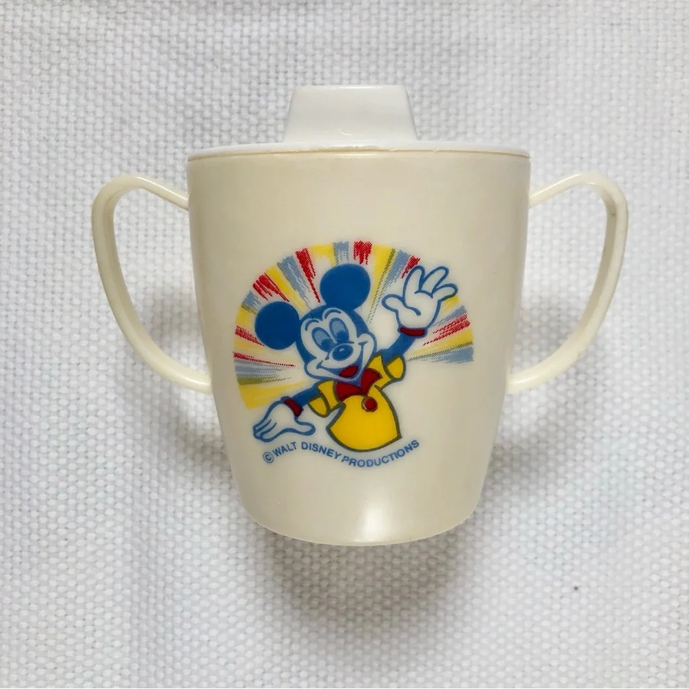 Disney | Kitchen | Vintage Mickey Mouse Sippy Cup Plastic | Poshmark